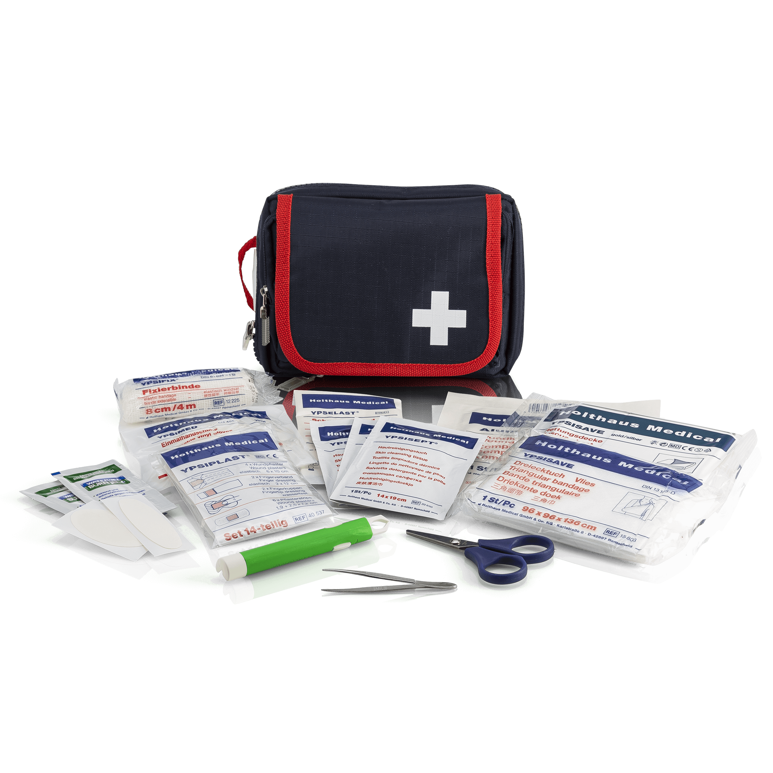 Erste-Hilfe-Set für unterwegs | Hochwertiges Verbandtasche