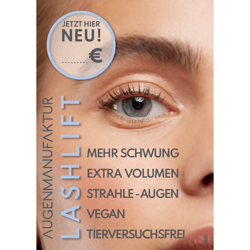 Werbemittel Poster für Wimpernlifting | Augenmanufaktur