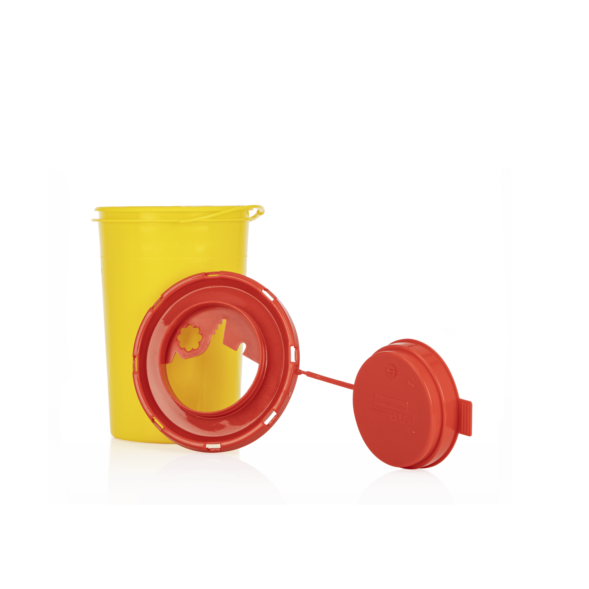 Disposal container for blades and needles, round, 0.6 litre | 0,6 Liter ...